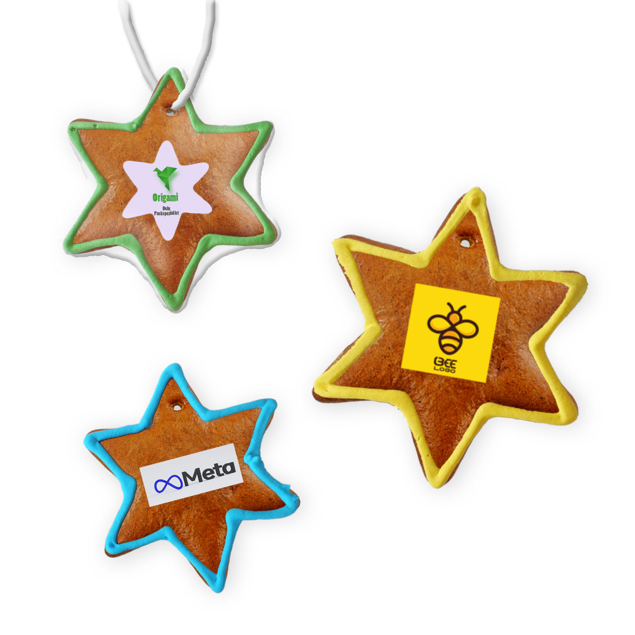 Lebkuchenstern individuell mit essbarem Logo - 12cm bestellen